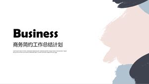 Business Simplicity Work Summary Plan PowerPoint Templates Free Download