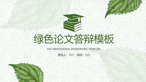 Green thesis defense template PowerPoint Templates Free Download