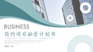 Simplified Project Financing Plan PowerPoint Templates Free Download