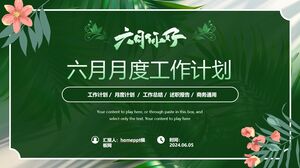 Hello June - June Monthly Work Plan PPT Template PowerPoint Templates ...