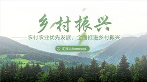 PPT Template for Rural Revitalization Development Plan with Green ...