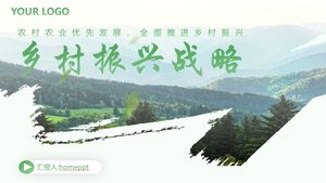 PPT template for rural revitalization strategy with green forest ...