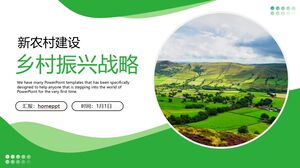 PPT template for the new rural construction and rural revitalization ...