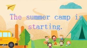 Small fresh summer camp ppt PowerPoint Templates Free Download