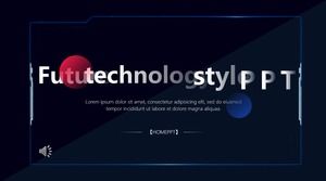 Templat PPT angin teknologi masa depan PowerPoint Template Free Download