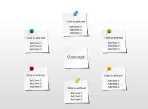 Gray push pin nailed note text box PPT material PowerPoint Templates ...