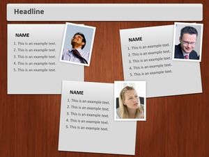 Brown note photo character introduction PPT material PowerPoint ...