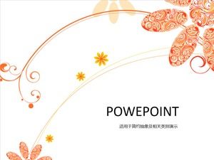 Orange beautiful pattern PPT background picture PowerPoint Templates ...