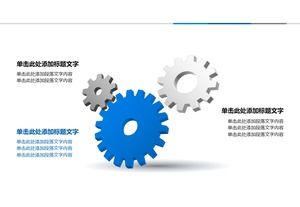 Zahnrad-PPT-Diagramm PowerPoint Vorlagen kostenloser Download