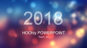 Hazy light spot background translucent element iOS style ppt template ...