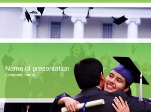 Teacher and student farewell to thesis ppt template PowerPoint ...