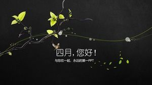 April theme PPT template of vine plant background PowerPoint Templates ...