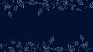 Blue leaf texture pattern PPT background picture PowerPoint Templates ...