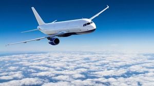 Gambar latar belakang PPT sayap pesawat PowerPoint Template Free Download