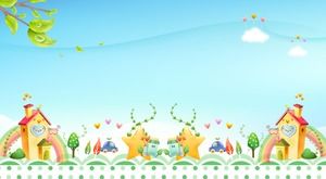 Six fresh cartoon PPT background pictures PowerPoint Templates Free ...