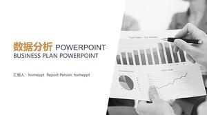 Data report background analysis report PPT template PowerPoint ...