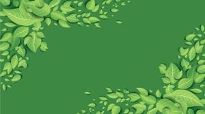 Beautiful green leaf PPT background picture PowerPoint Templates Free ...