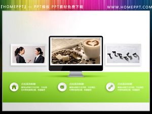 Computer monitor PPT material PowerPoint Templates Free Download