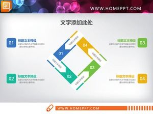 5 square side by side PPT charts PowerPoint Templates Free Download