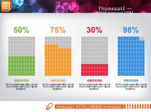 PPT histogram of square percentage PowerPoint Templates Free Download