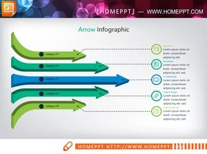 Two solid arrows PPT chart PowerPoint Templates Free Download