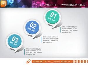 6 PPT text boxes for side by side list PowerPoint Templates Free Download