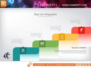 Three steps style progressive relationship PPT chart PowerPoint ...