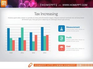 Fresh color PPT histogram PowerPoint Templates Free Download