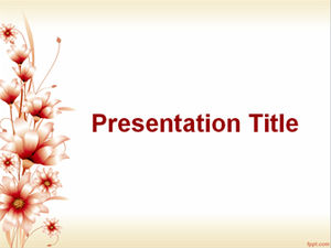 Beautiful vector flowers ppt template PowerPoint Templates Free Download