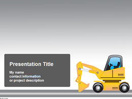 Engineering excavator construction ppt template PowerPoint Templates ...