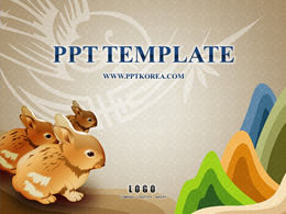 Rabbit-animal breeding ppt template PowerPoint Templates Free Download