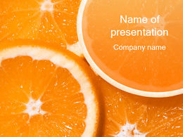 Orange fruit ppt template PowerPoint Templates Free Download