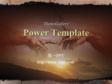 Classical style art painting PPT template download PowerPoint Templates ...