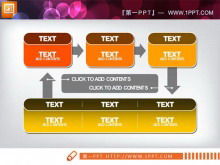 Combined loop flow chart slide material PowerPoint Templates Free Download