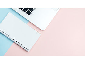 4 laptop business office desktop PPT background pictures PowerPoint ...