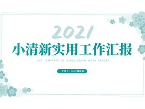 Vector lace line frame small fresh work report ppt template PowerPoint ...