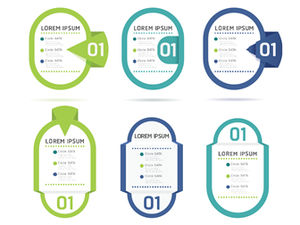 Flat design capsule shape ppt chart PowerPoint Templates Free Download