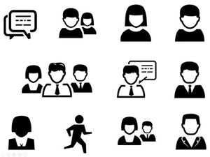 Character avatar character status monochrome ppt icon material ...