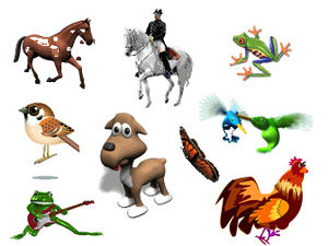 Animal gif dynamic picture material PowerPoint Templates Free Download