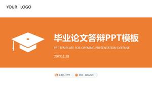Orange graduation thesis defense ppt template PowerPoint Templates Free ...
