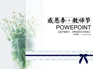 Teacher's day blessing ppt template PowerPoint Templates Free Download