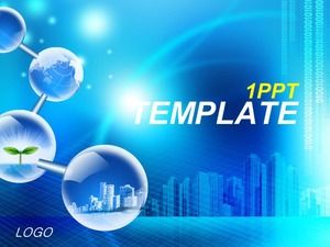Blue Bioenergy Technology PPt Template PowerPoint Templates Free Download