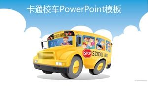 Cartoon school bus ppt template PowerPoint Templates Free Download