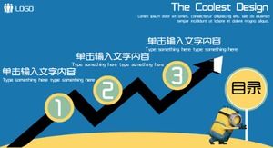 Little yellow man cartoon ppt template PowerPoint Templates Free Download