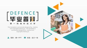 Simple yellow and green color matching graduation thesis defense PPT ...