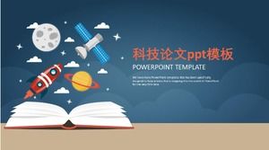 Science and technology paper ppt template _ exquisite cartoon ...