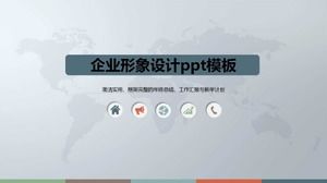 Templat ppt desain identitas perusahaan PowerPoint Template Free Download