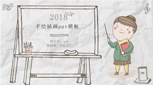 Hand drawn illustration ppt template PowerPoint Templates Free Download