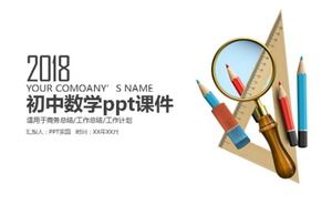 Junior high school mathematics ppt courseware PowerPoint Templates Free ...