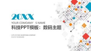 Technology PPT template: digital theme PowerPoint Templates Free Download